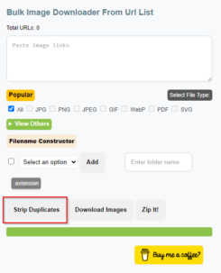 Home - Bulk Image Downloader From URL List Extension
